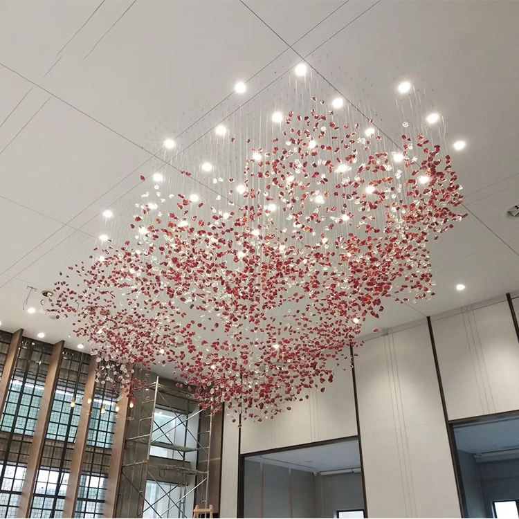 commercial lighting stone shape lamparas handmade glass light fixture ...